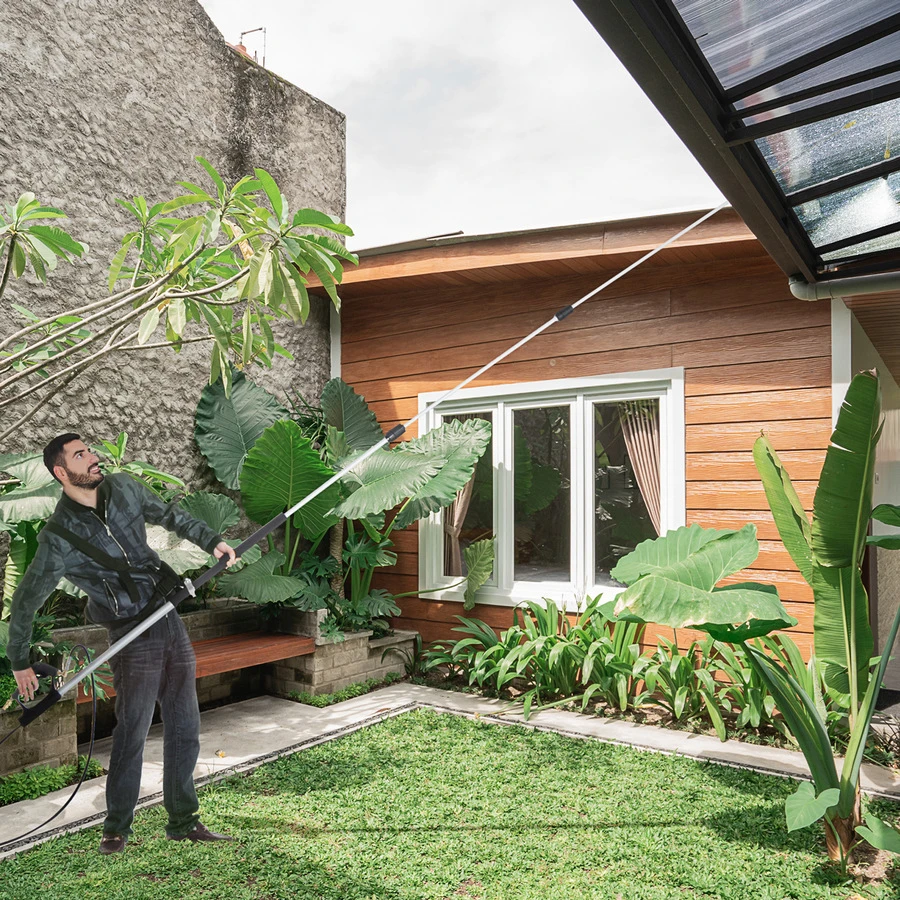 Outsunny Pressure Washer Extension Wand, 18ft High Power Telescoping ...