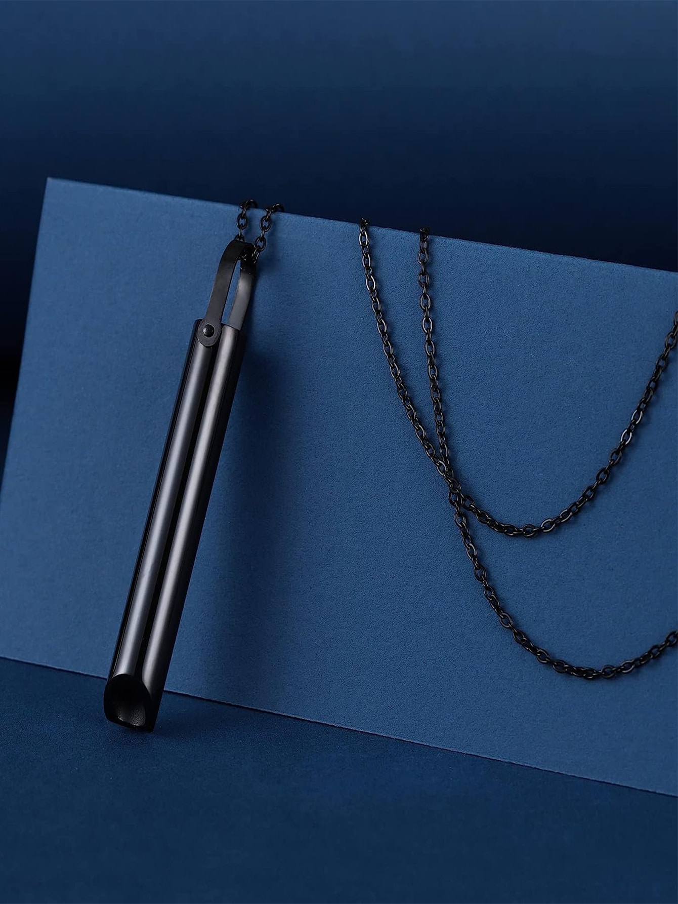Stainless Steel Mindfulness Breathing Pendant Necklace, Anxiety Relief ...