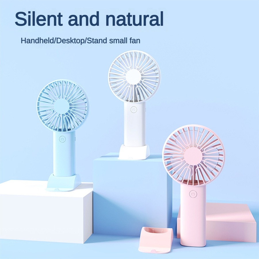 Rechargeable Handheld Mini Fan Small Desk Cooler Portable Air ...