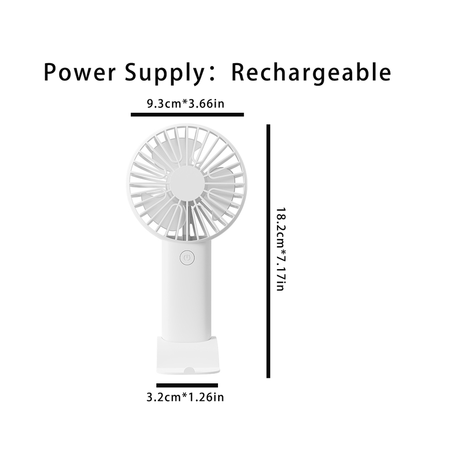 Rechargeable Handheld Mini Fan Small Desk Cooler Portable Air ...