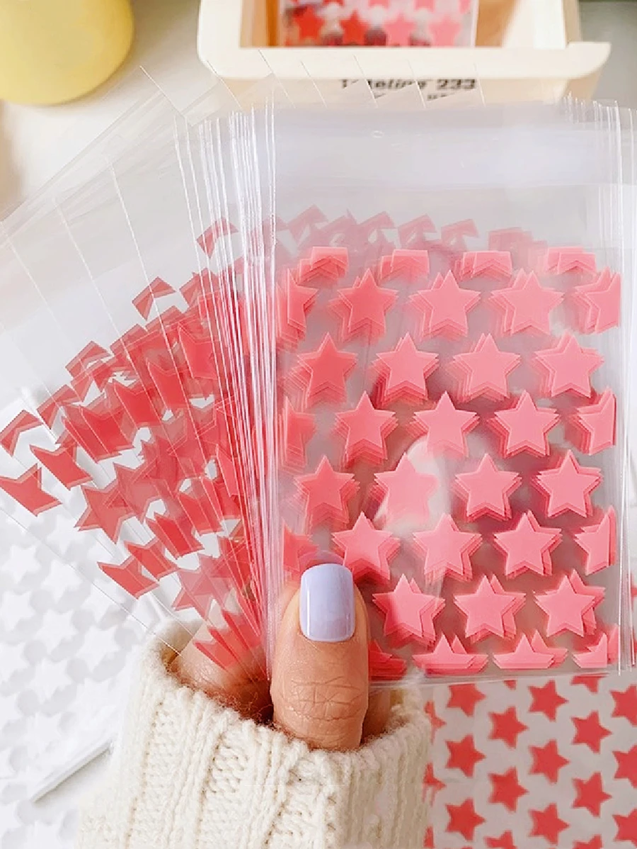 50pcs Star Patterned Plastic Packing Bags | SHEIN USA