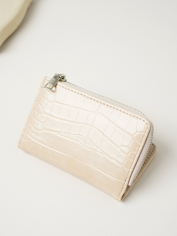 Classic Clean Color Crocodile Pattern Long Wallet | SHEIN USA