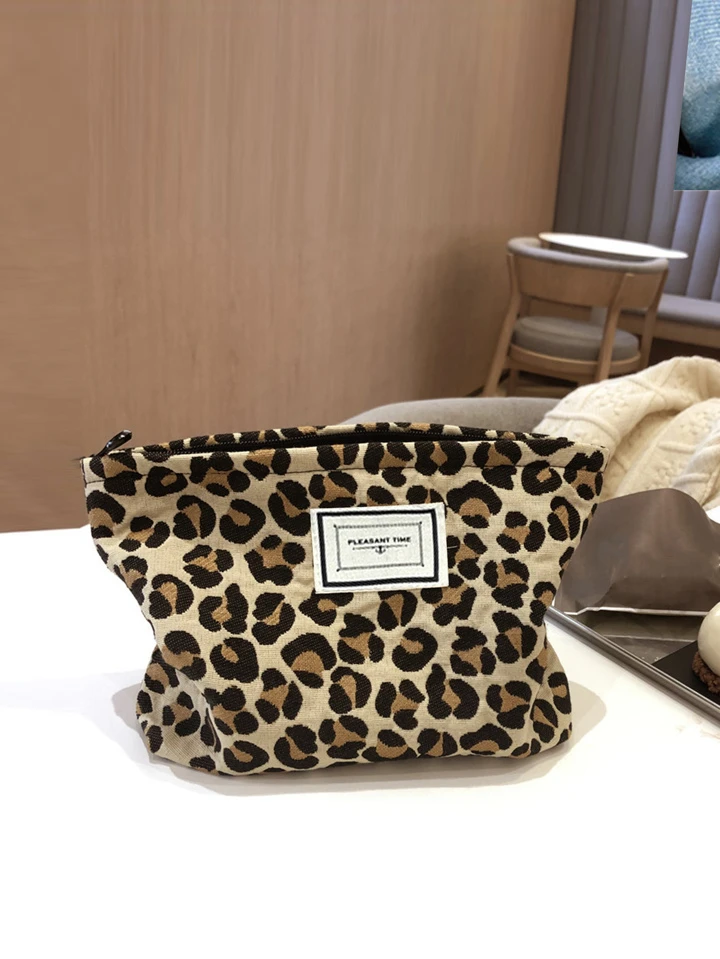 Large Leopard Print Makeup Bag | Saubhaya Makeup