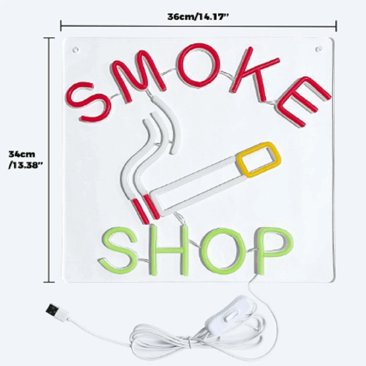 Smoke Shop Neon Sign Led Lighting Indoor Art Wall Decor For Festival ...