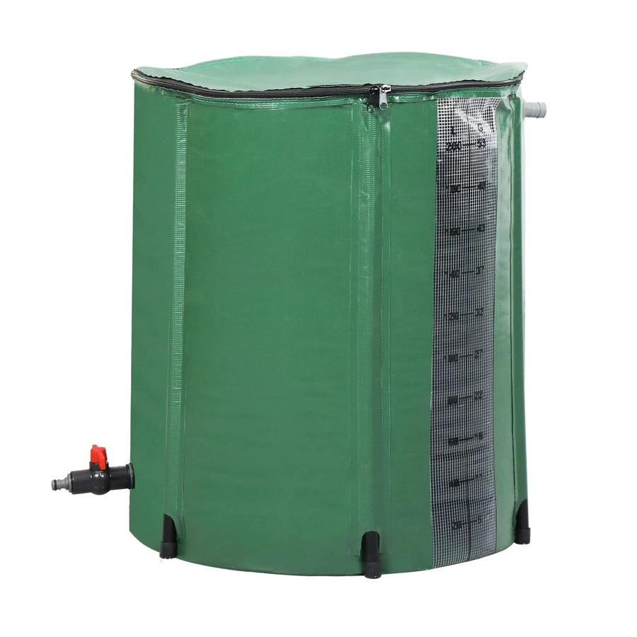 50 Gallon Rain Barrel, Collapsible Water Tank Storage Container Rain ...