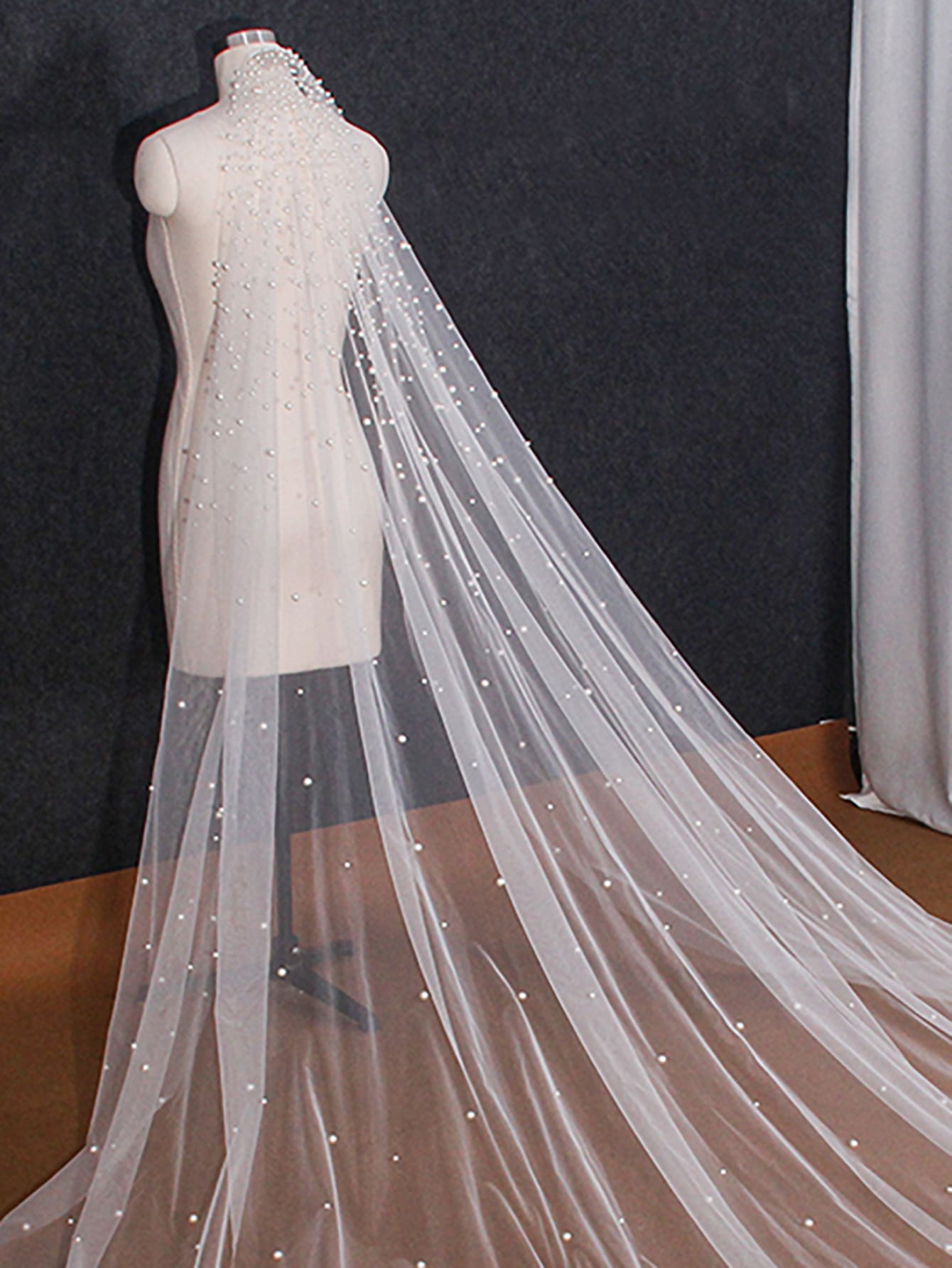 Faux Pearl Decor Bridal Veil Wedding Pearl Veils Wedding Accessories ...