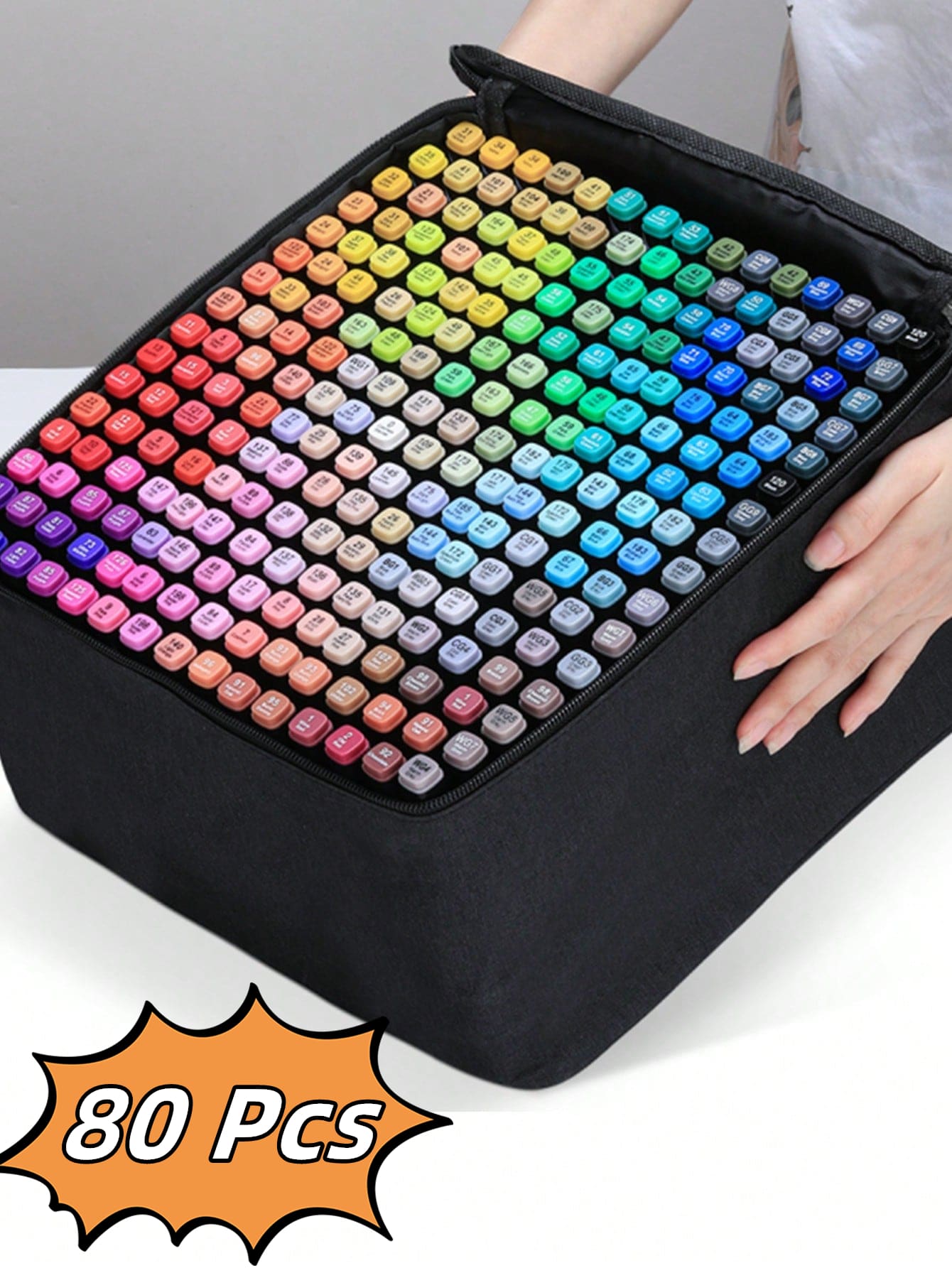 80Pcs Color Markers Alcohol Felt Pen Manga Sketching Markers Dual Brush ...