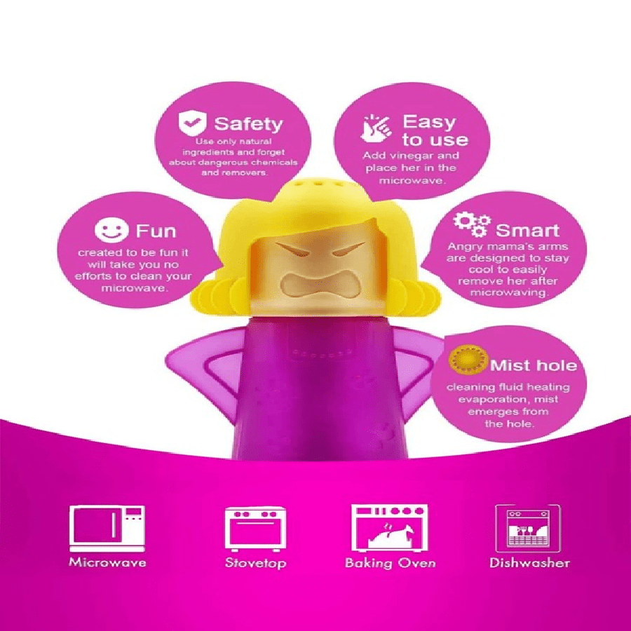 1pc Kitchen Angry Mom Microwave Oven Cleaner | SHEIN USA