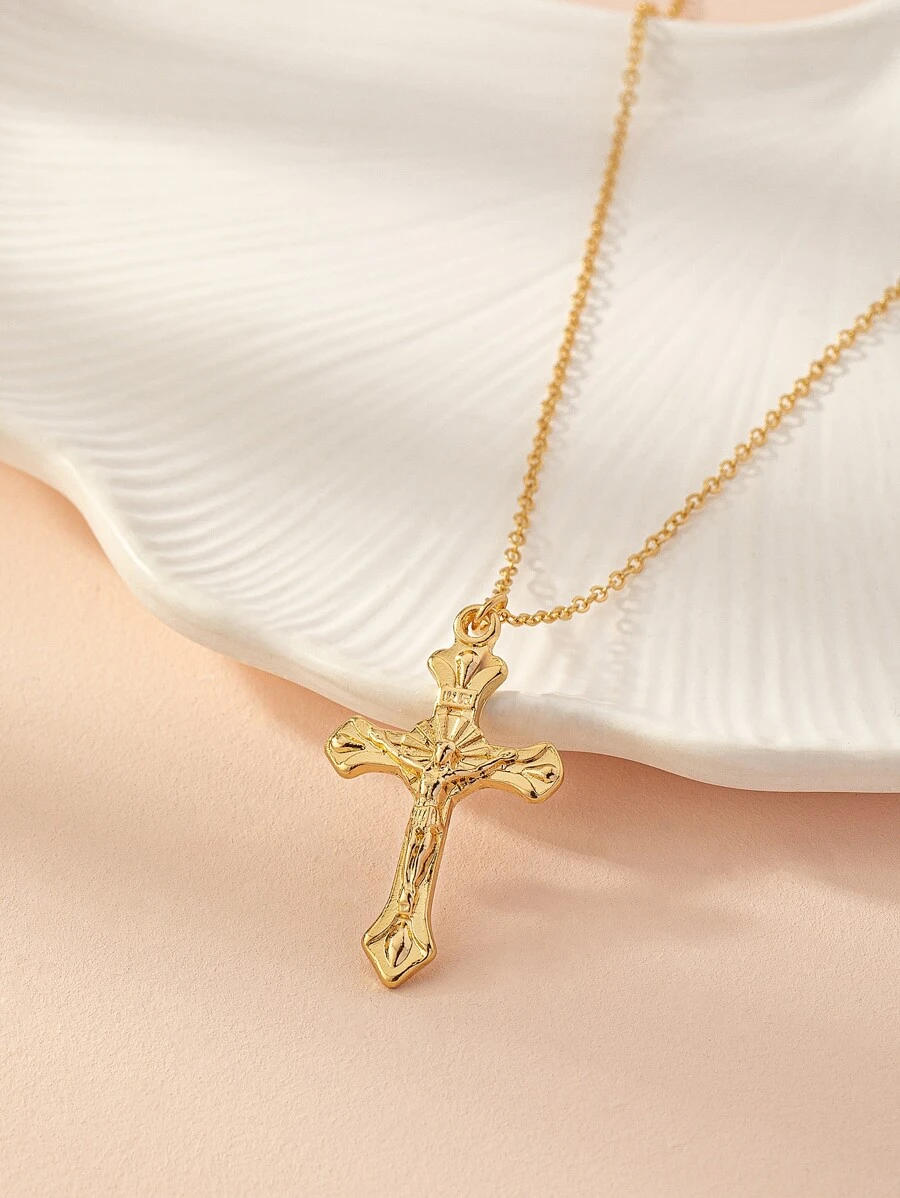 1pc Fashionable Bohemian Style Cross Pendant Necklace | SHEIN USA