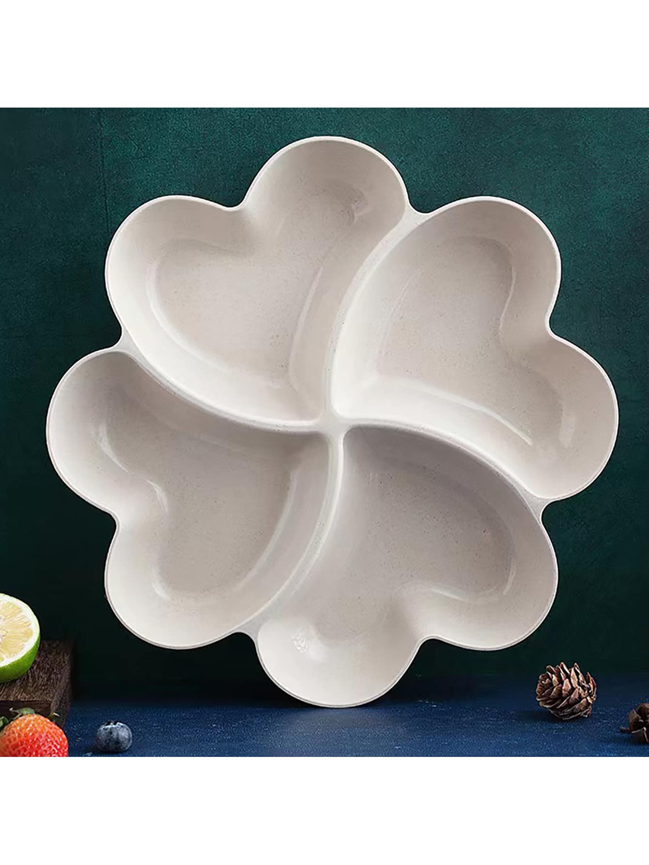 1pc Appetizer Serving Platter, Unbreakable Chip & Dip Serving Divided ...