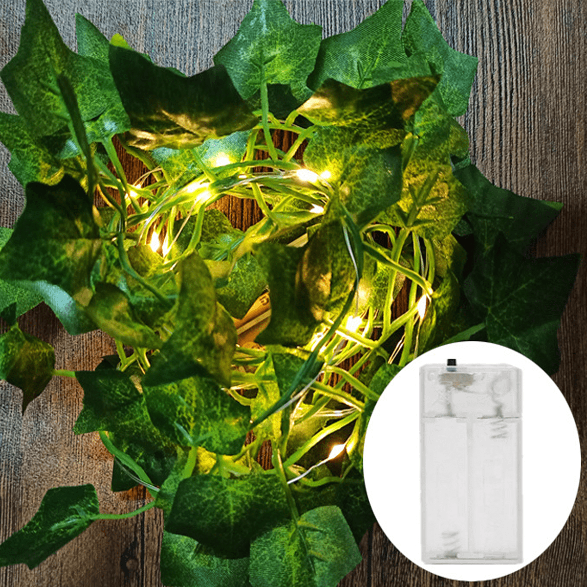 2M 20 LED String Light Fake Vines for Room Decor, Artificial Ivy ...