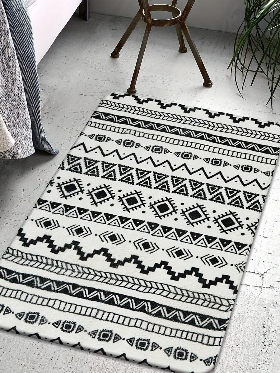 1pc Geometric Pattern Rug | SHEIN USA