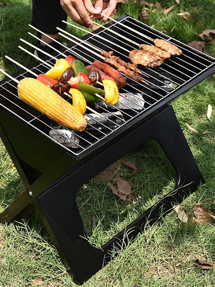 1Pc Notebook Charcoal BBQ Grill Cooking Bars Instant Foldable & Easy ...