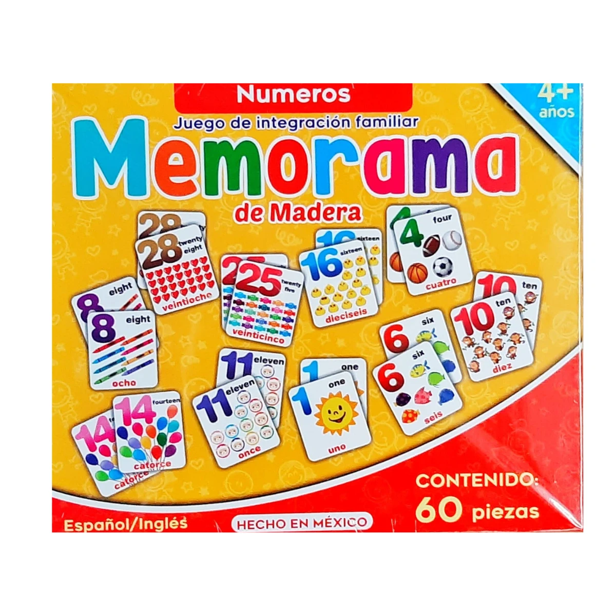 Memorama Bilingüe Material Didáctico De Madera Juguete Didáctico ...