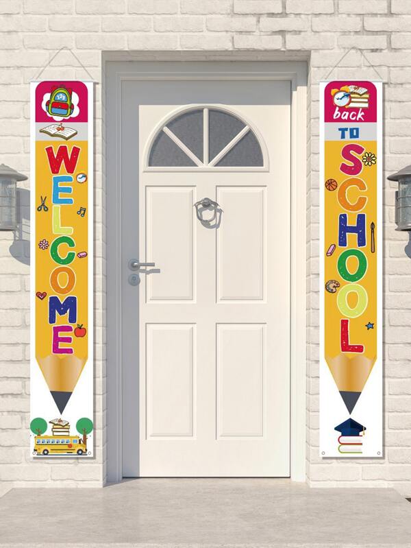 Back to School Banner Welcome Banner for First Day of School Hanging ...
