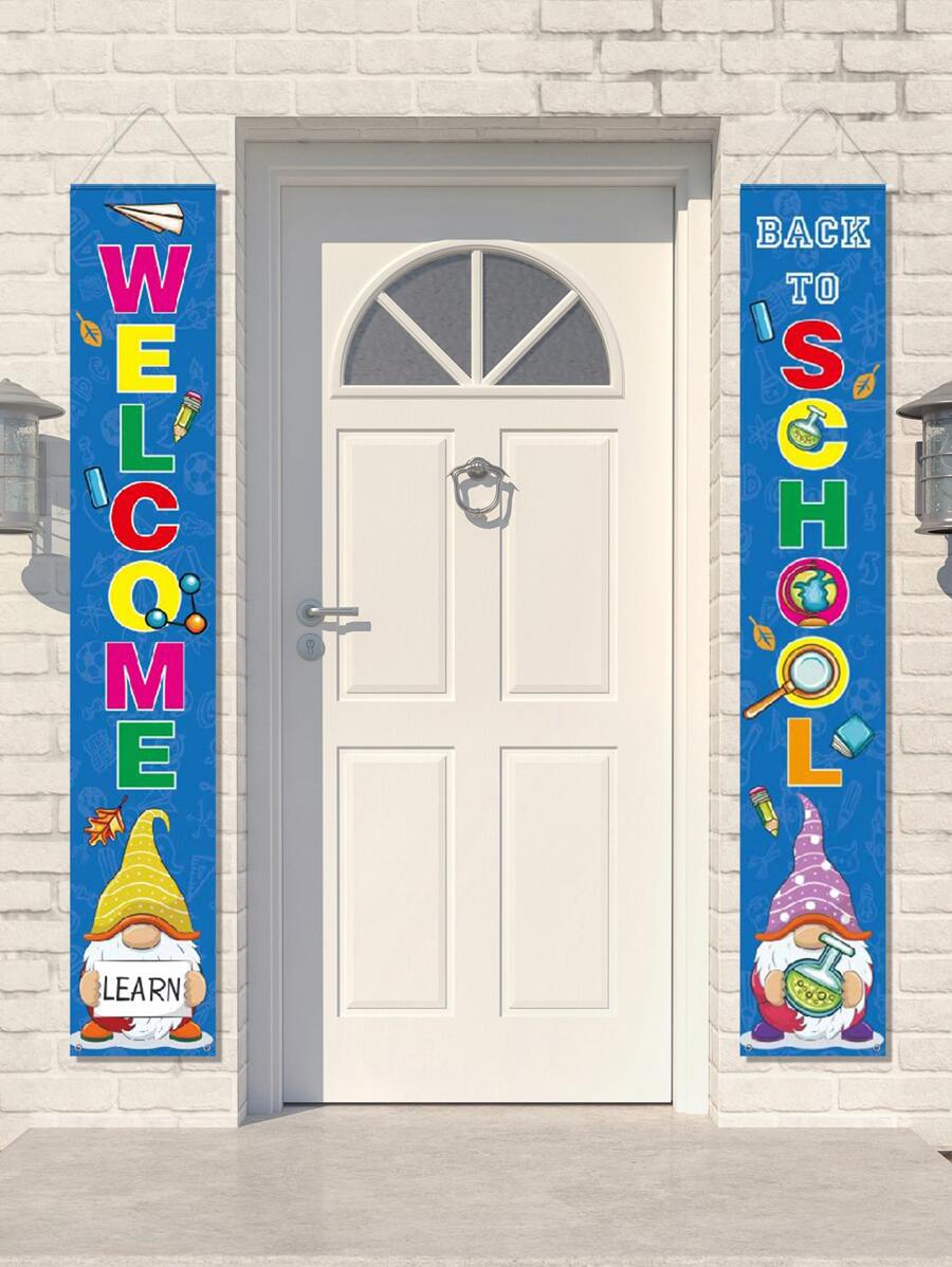 Back to School Banner Welcome Banner for First Day of School Hanging ...