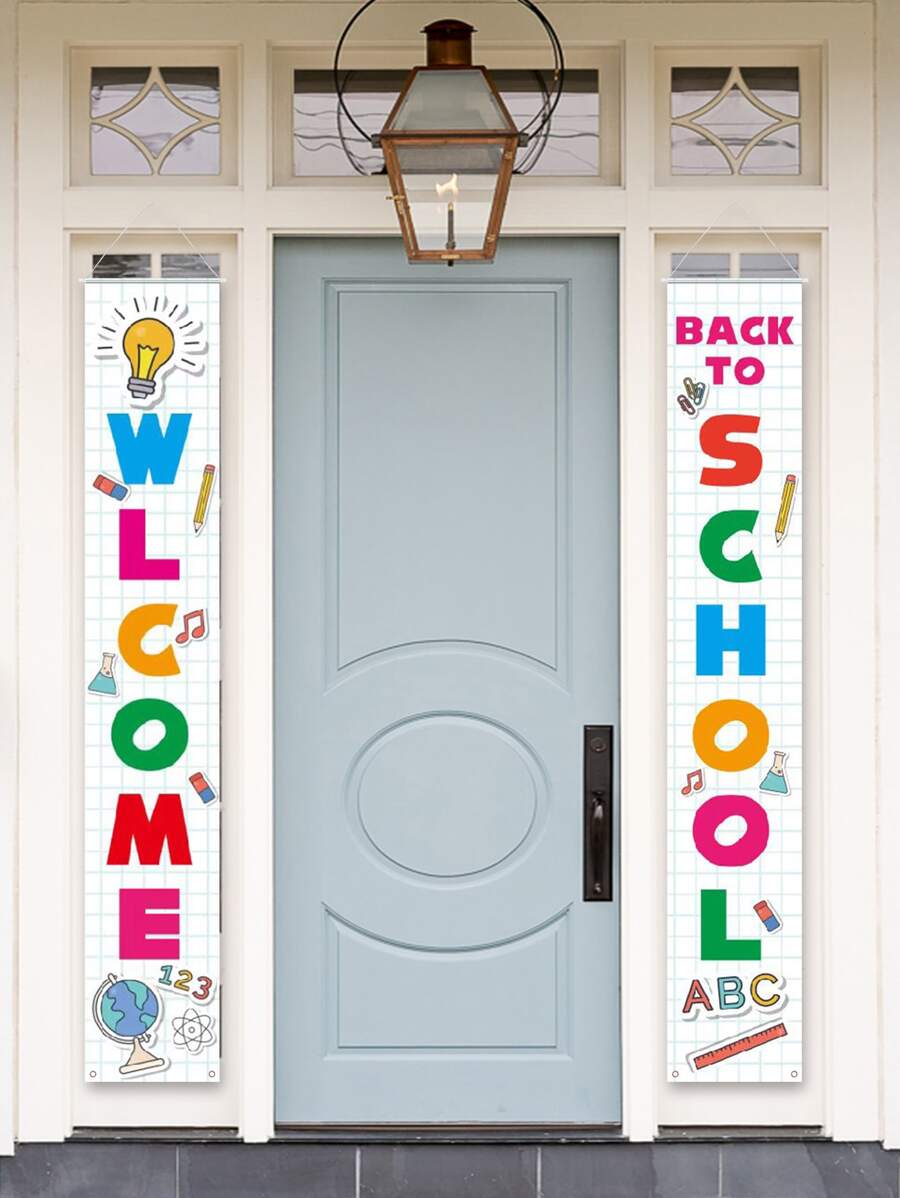 Back to School Banner Welcome Banner for First Day of School Hanging ...