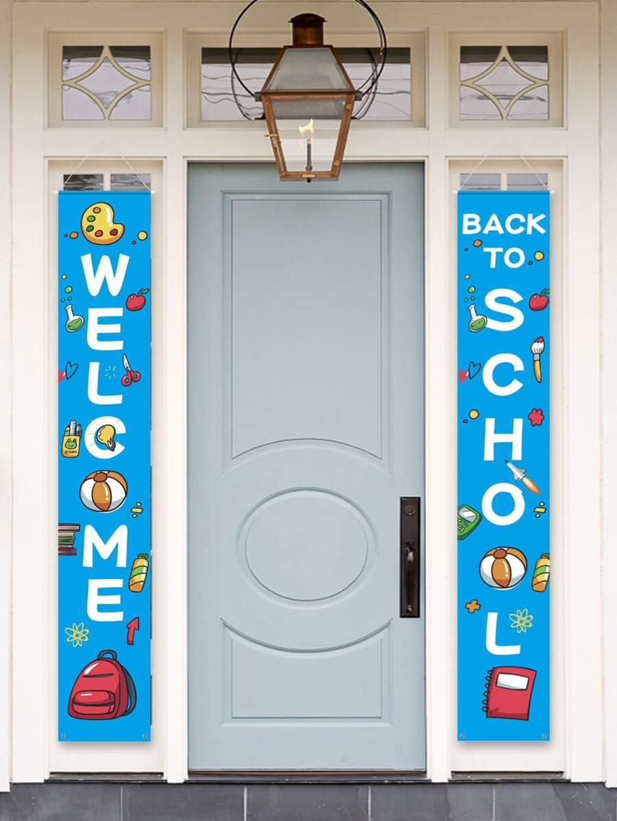 Back to School Banner Welcome Banner for First Day of School Hanging ...