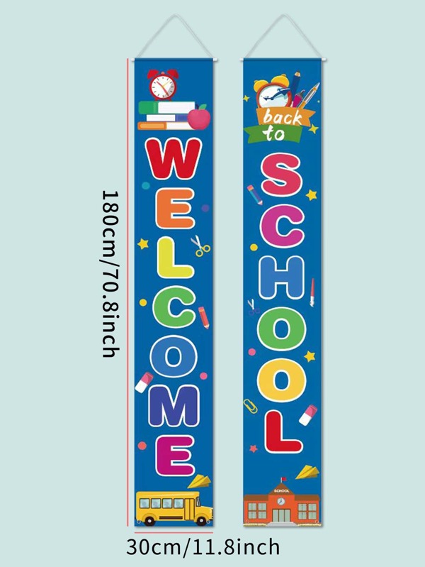 Back to School Banner Welcome Banner for First Day of School Hanging ...