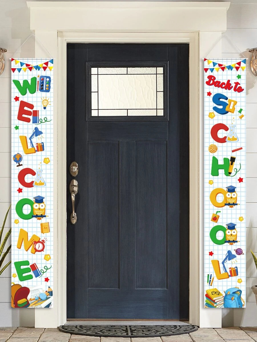 Welcome Back to School Decorations Hanging Banner - Back to School ...
