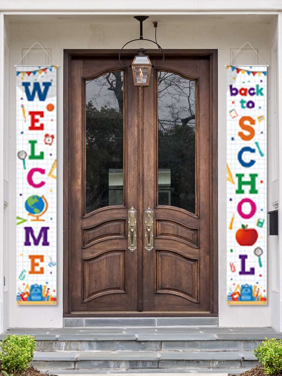 Welcome Back to School Decorations Hanging Banner - Back to School ...