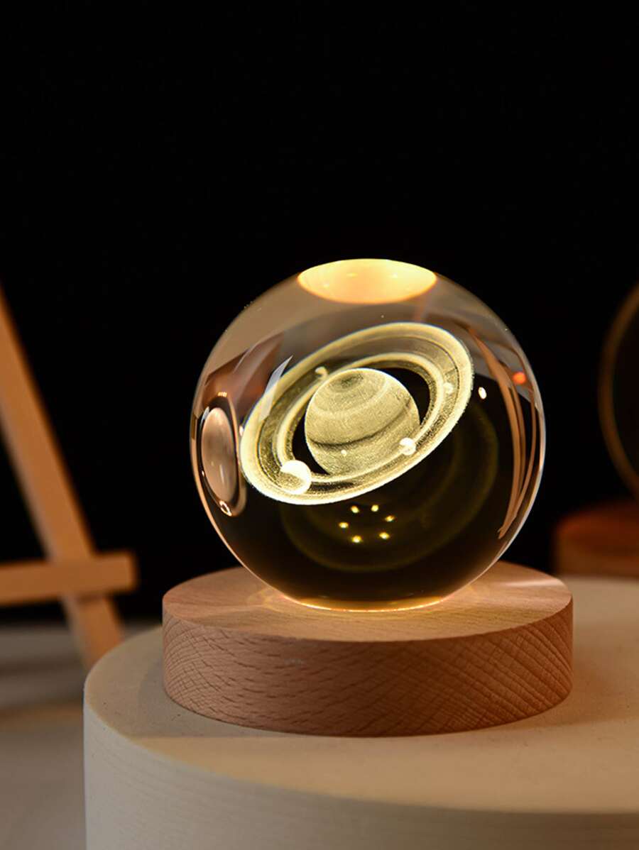 1pc Saturn Planet Design Decorative Crystal Ball, 60mm Modern ...