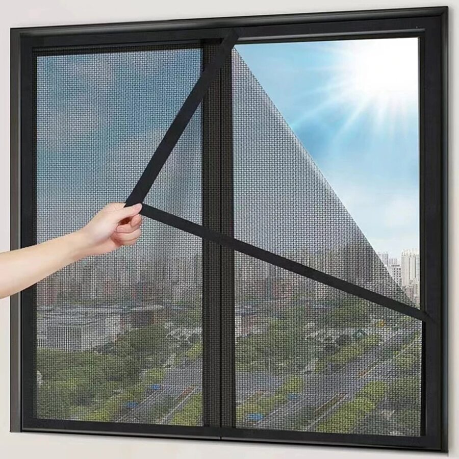 Custom Size Mosquito Screen Window One Piece Black Self-adhesive Window ...