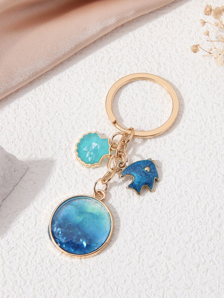Fish & Round Charm Keychain | SHEIN USA