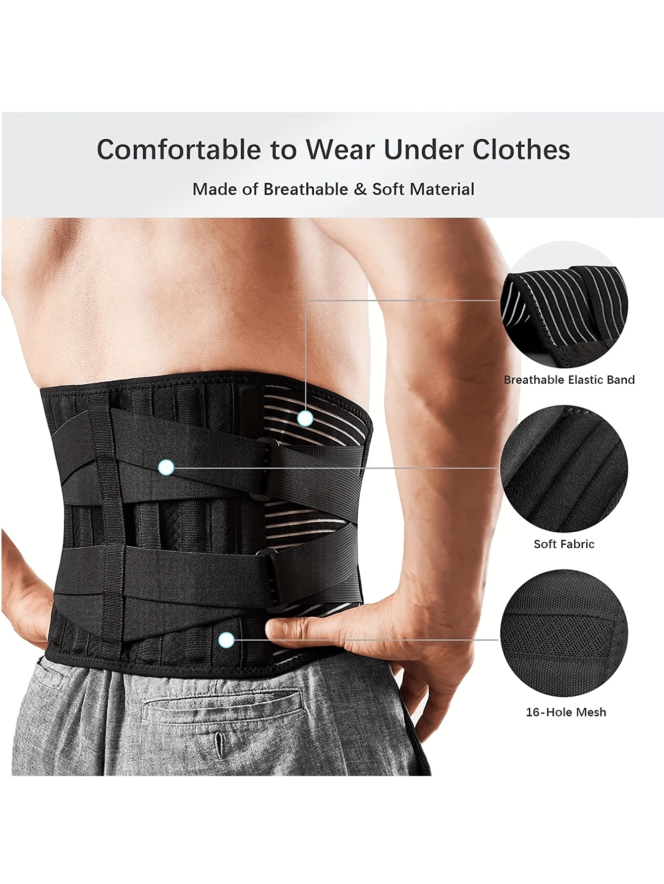Fitness Belt Double Pressure Sport Elastic Back Support Waist Belt ...