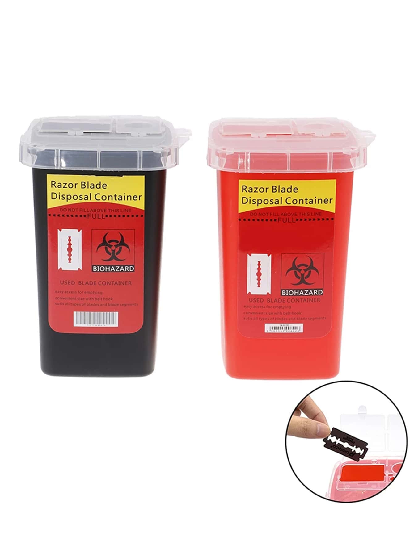 Plastic Beauty Tool Blade Recycling Box Blade Disposal Case, Disposal ...