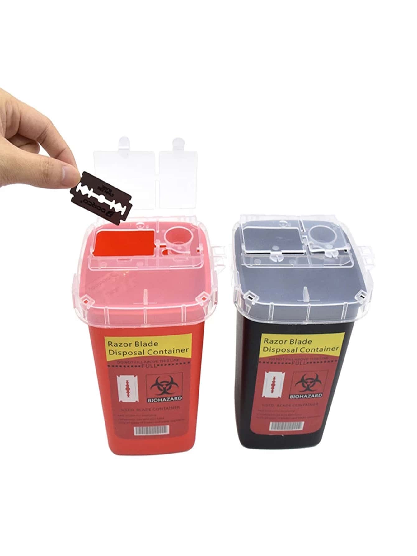 Plastic Beauty Tool Blade Recycling Box Blade Disposal Case, Disposal ...