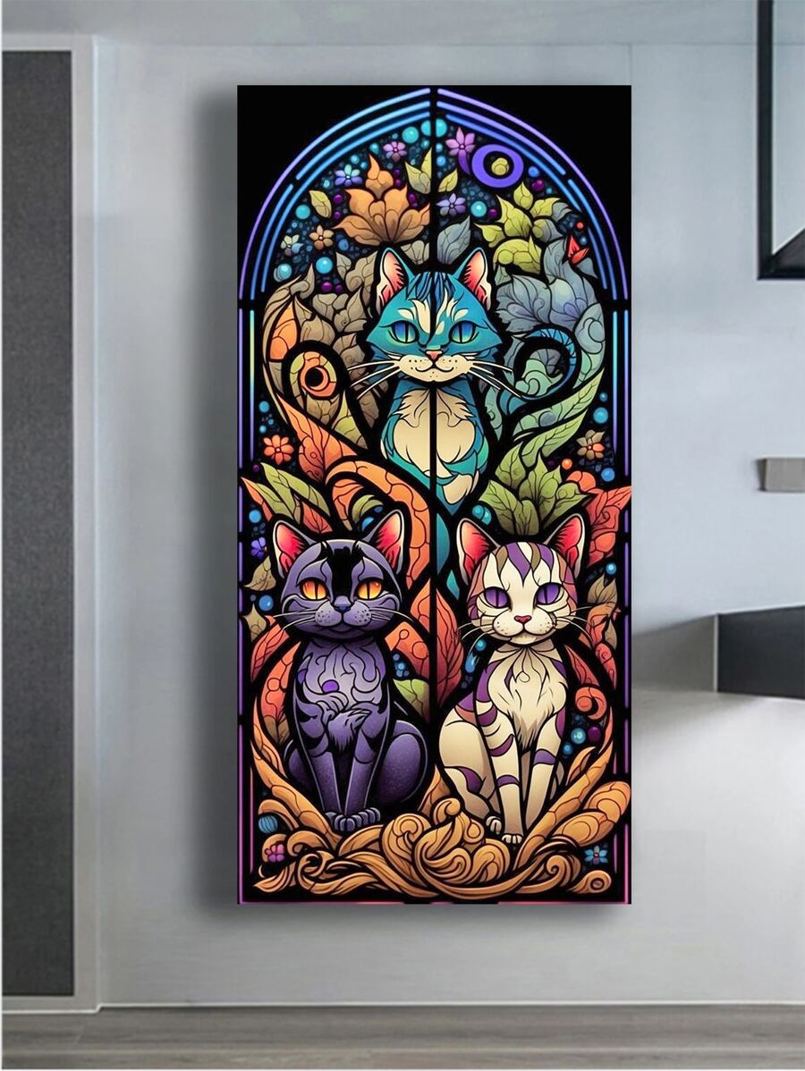 1pc 5D DIY Diamond Painting Cute cat pictures, Full Diamond Painting ...
