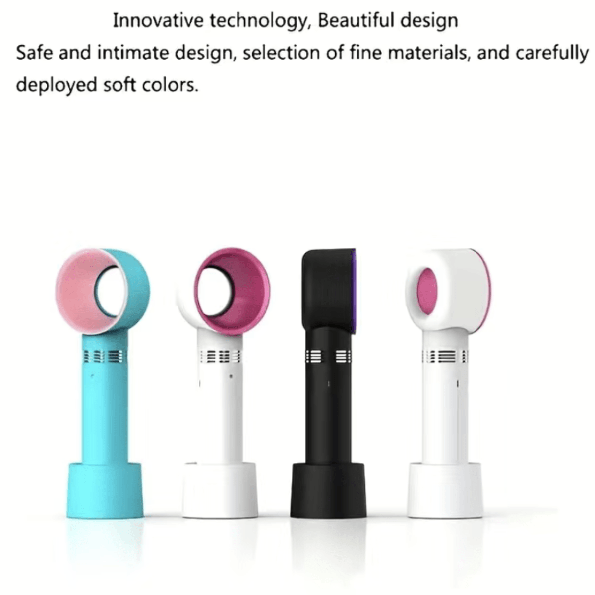 1pc Bladeless Handheld Fan, Mini Portable Fan, USB Desk Fan, Personal ...