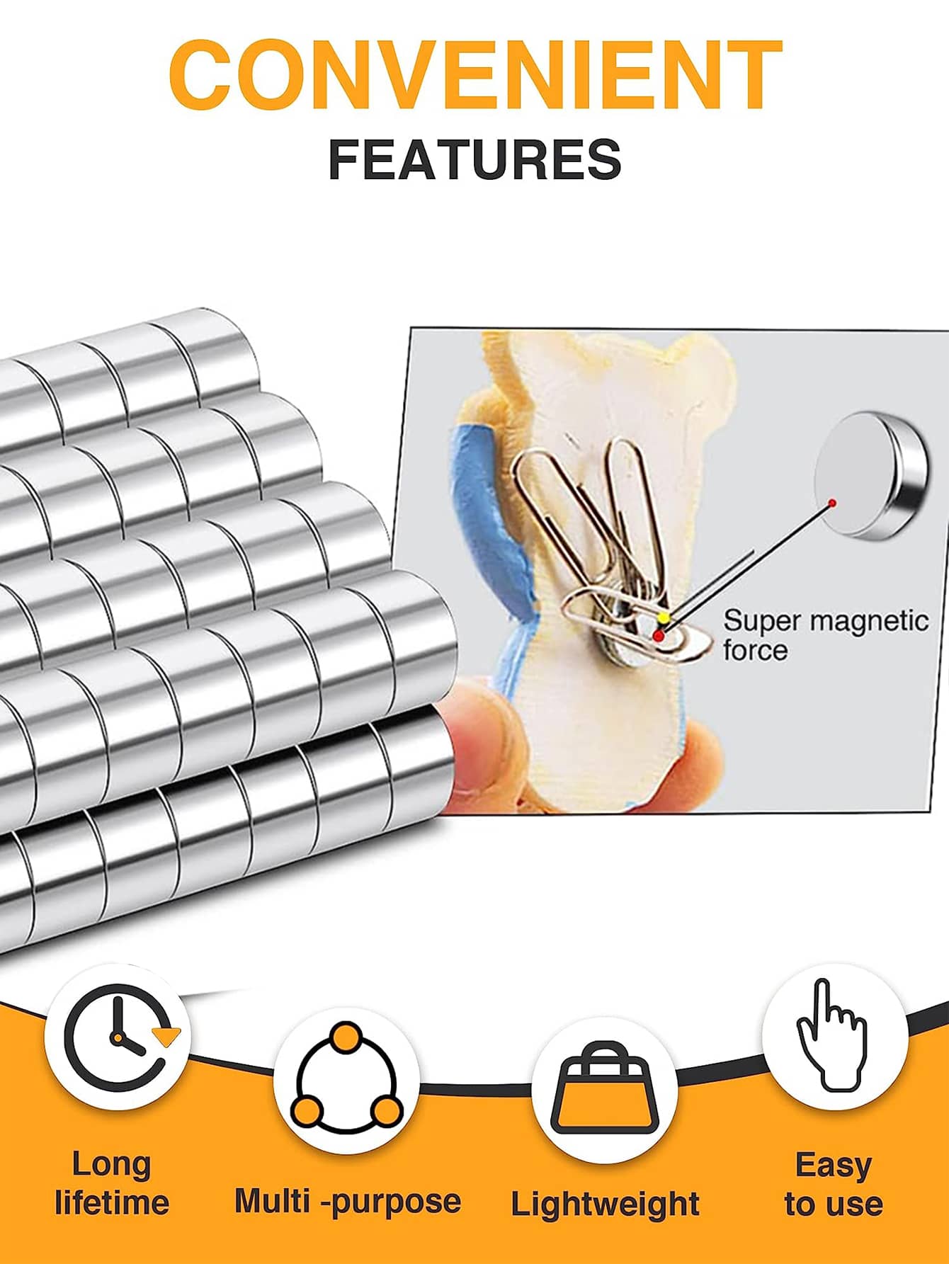 20pcs 8x3mm Small Round Fridge Magnets, Multi-Use Tiny Mini Miniature ...