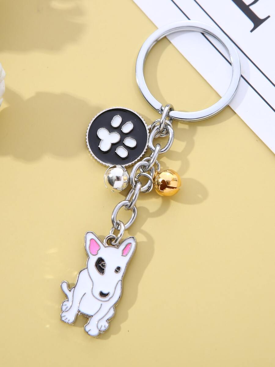 Paw & Dog Charm Keychain | SHEIN USA
