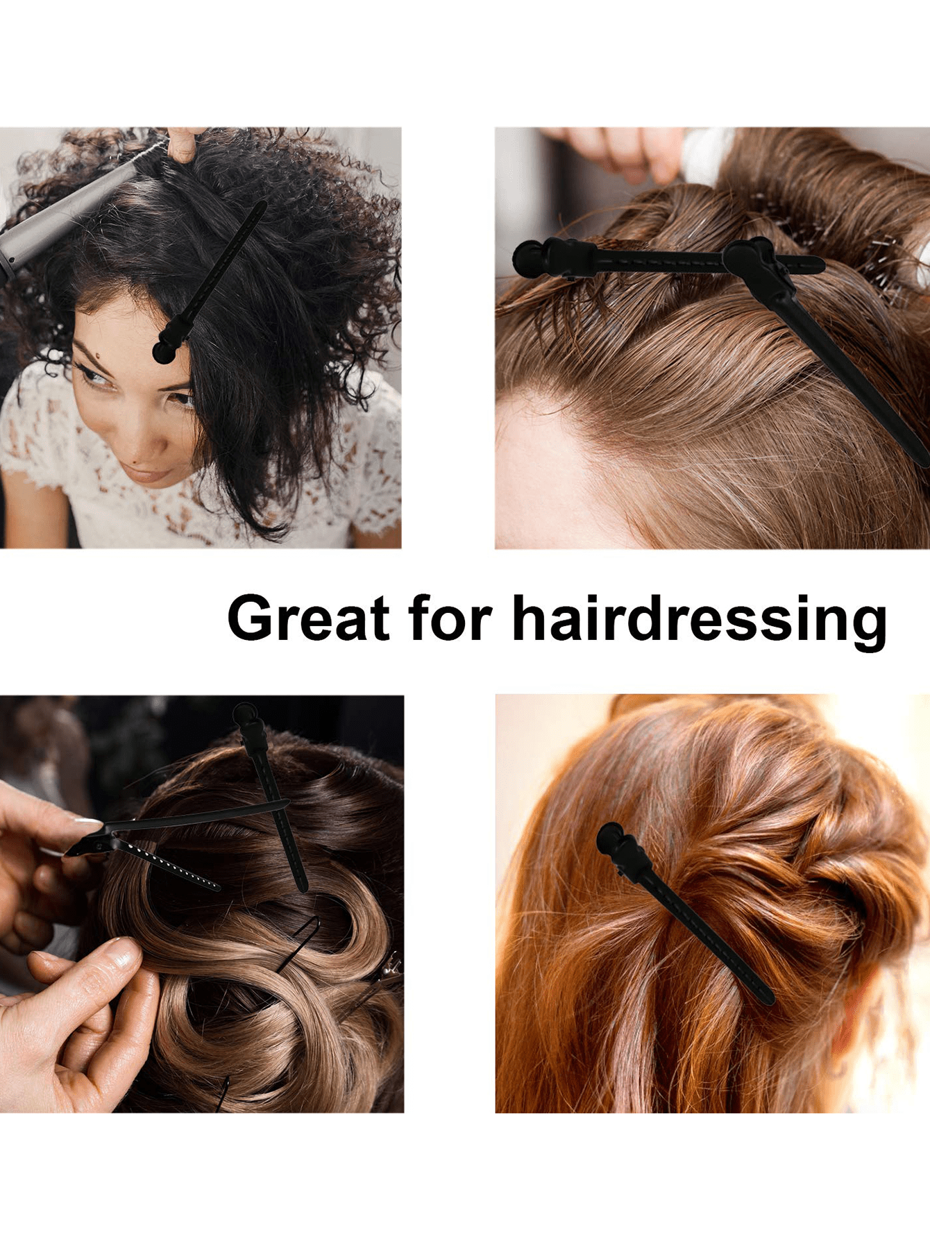 12pcs Dividing Duck Bill Clips, Clamp Hair Styling Clips Hairpin Metal ...