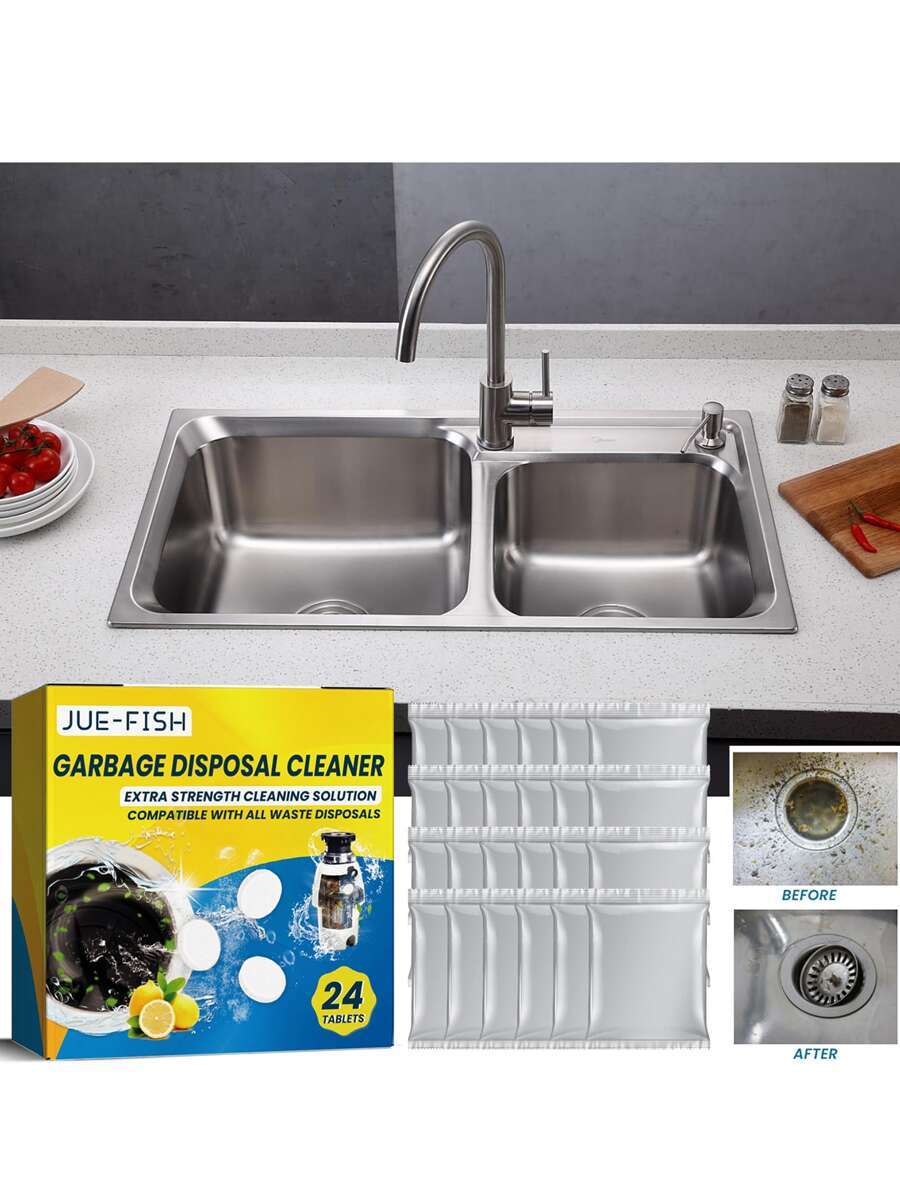 24 Pcs sink cleaning tablets Kitchen sink & basin cleaning stains and ...