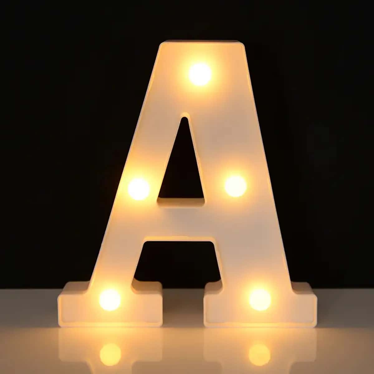 1pc Height 16cm White Luminous 26 English LED Letter Night Light ...