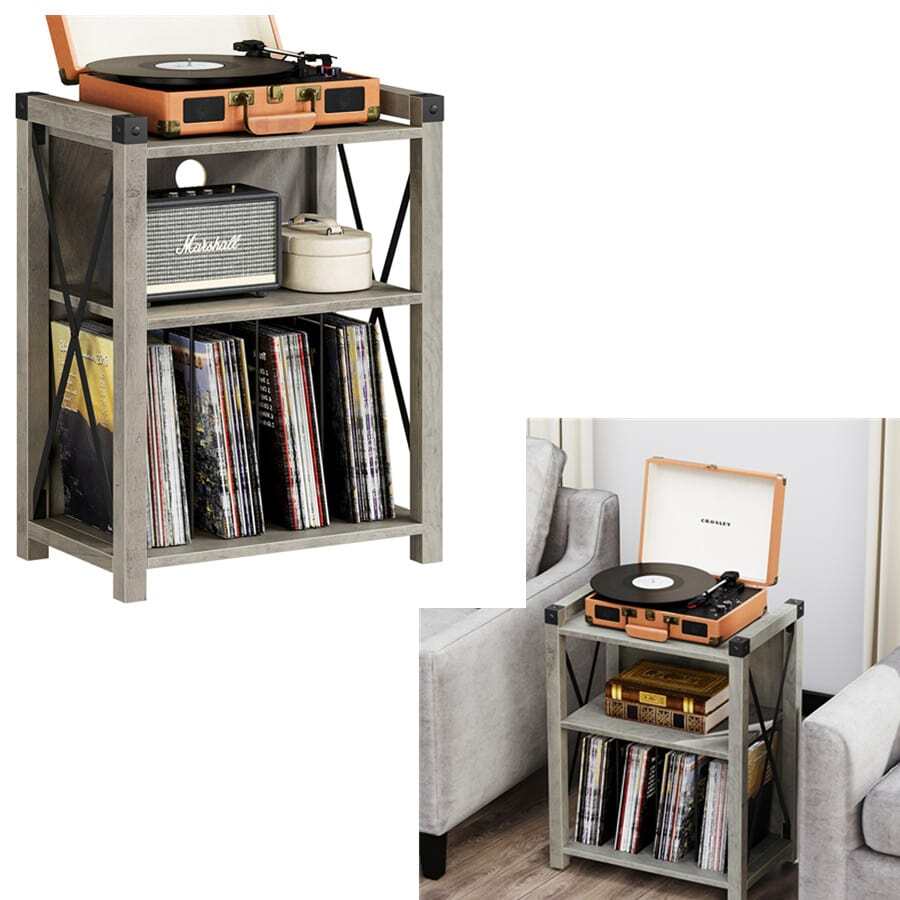 Record Player Stand with Storage, Vintage Turntable Turntable Stand ...