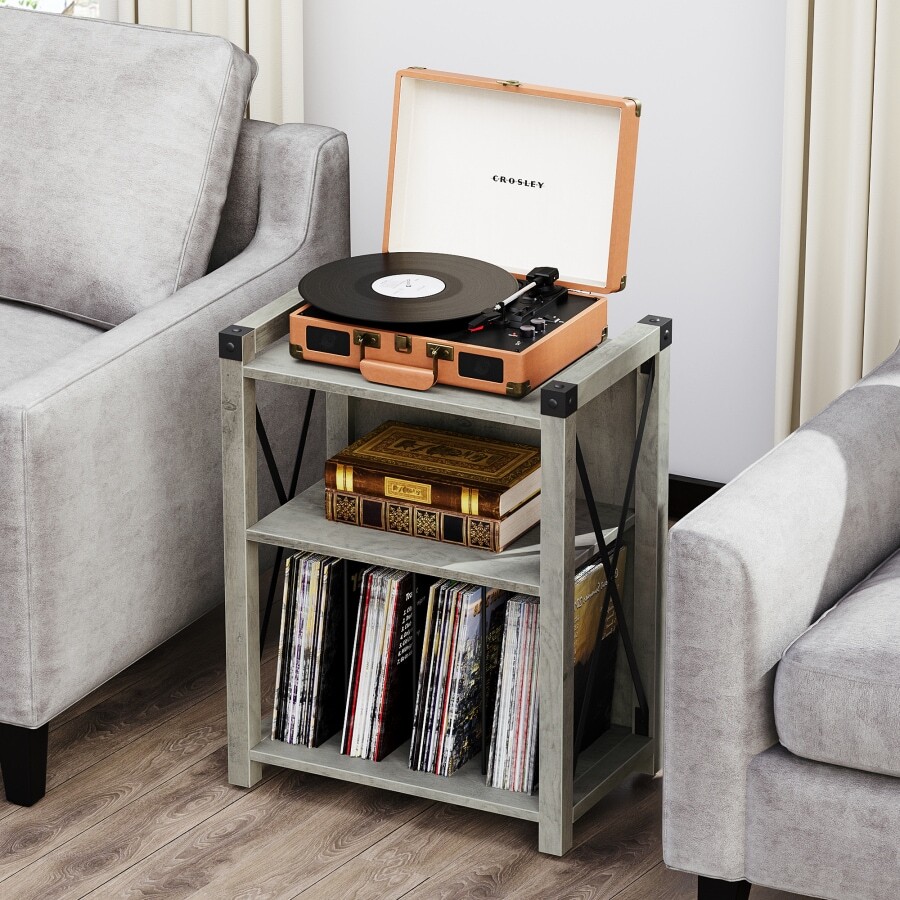 Record Player Stand with Storage, Vintage Turntable Turntable Stand ...