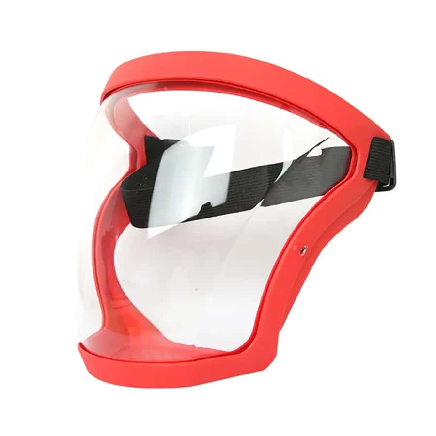 1pc Tempered Glass Safety Face Shield, Modern Red Clear Anti-fog Face ...