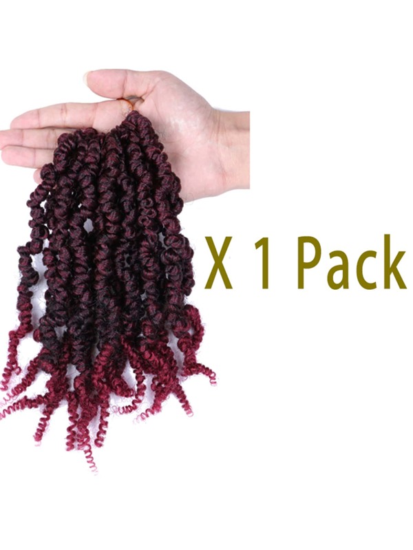4Packs/10inch Pretwisted Spring Twist Crochet Hair Extension Short ...