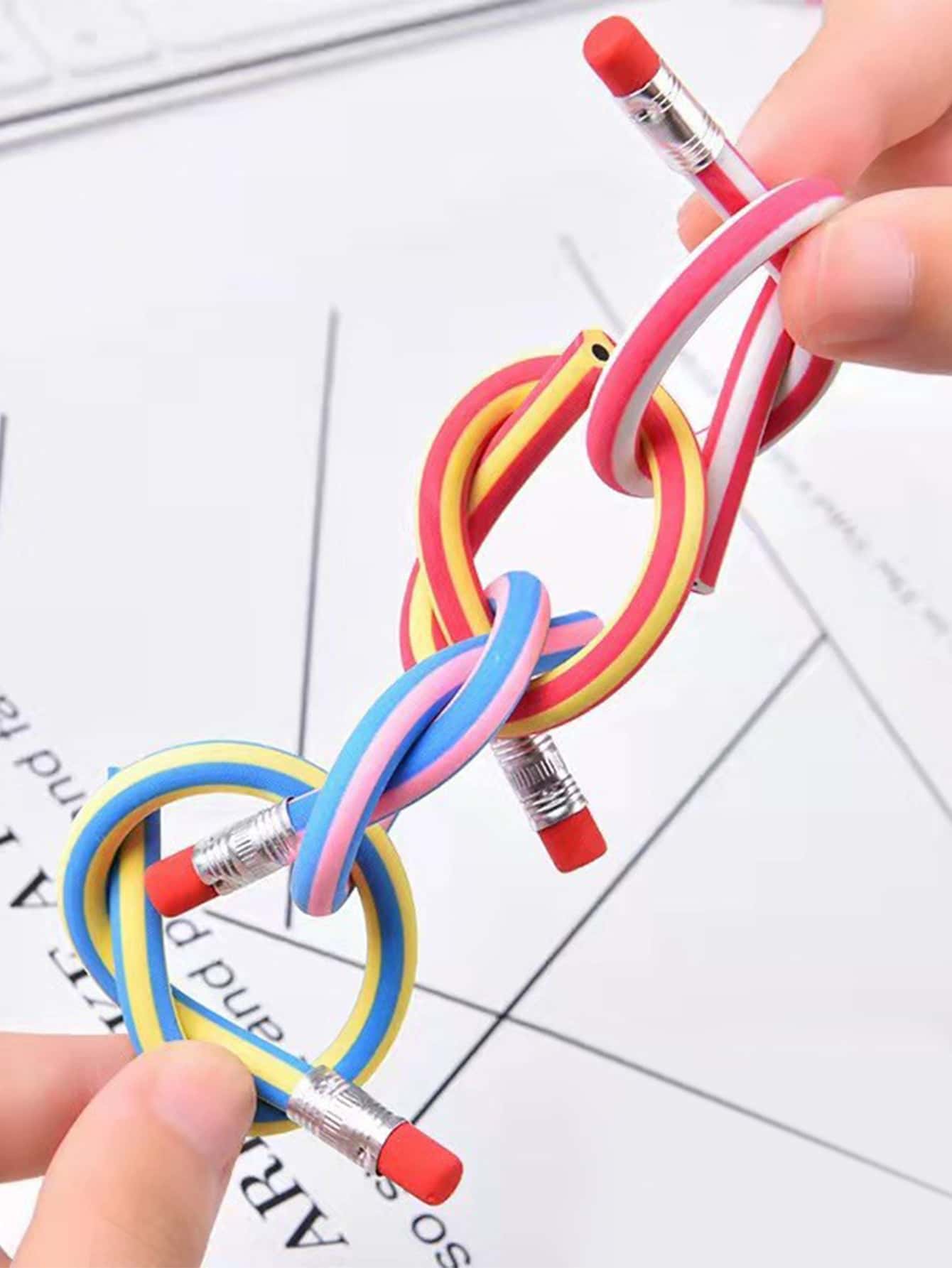 10pcs Flexible Bendy Pencils That Keep The Shape And Form Words Easily ...