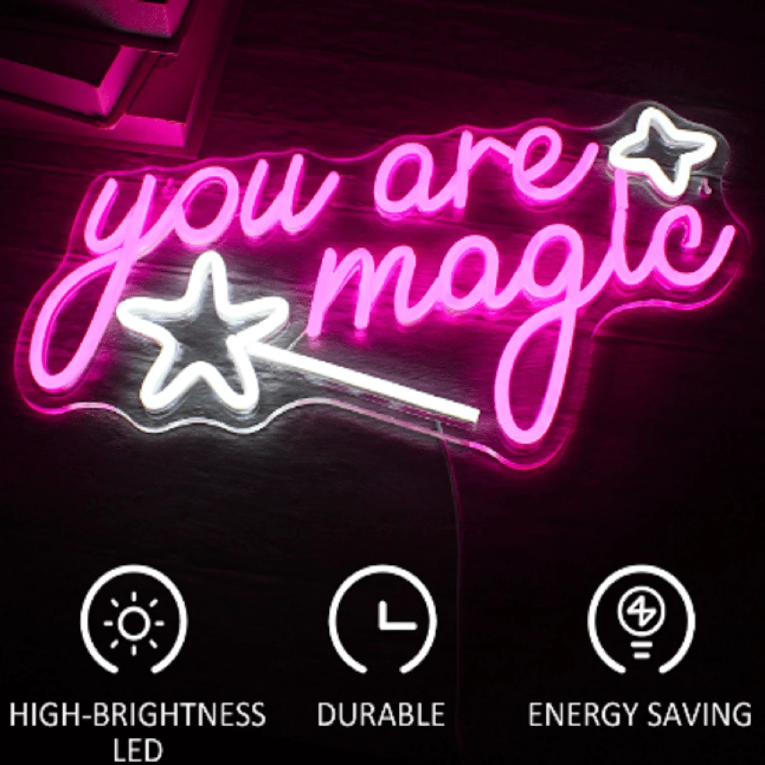 Led Neon Light Magic Design Custom Logo Art Modern Home Wall Decor For ...