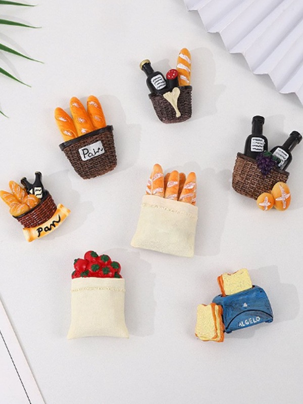 1pc Bread Design Magnetic Refrigerator Sticker | SHEIN USA