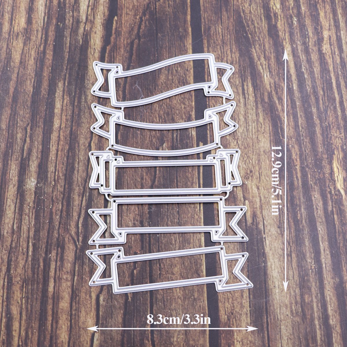 Ribbons Metal Cutting Die for Card Making, DIY Scrapbook Craft Stencil ...
