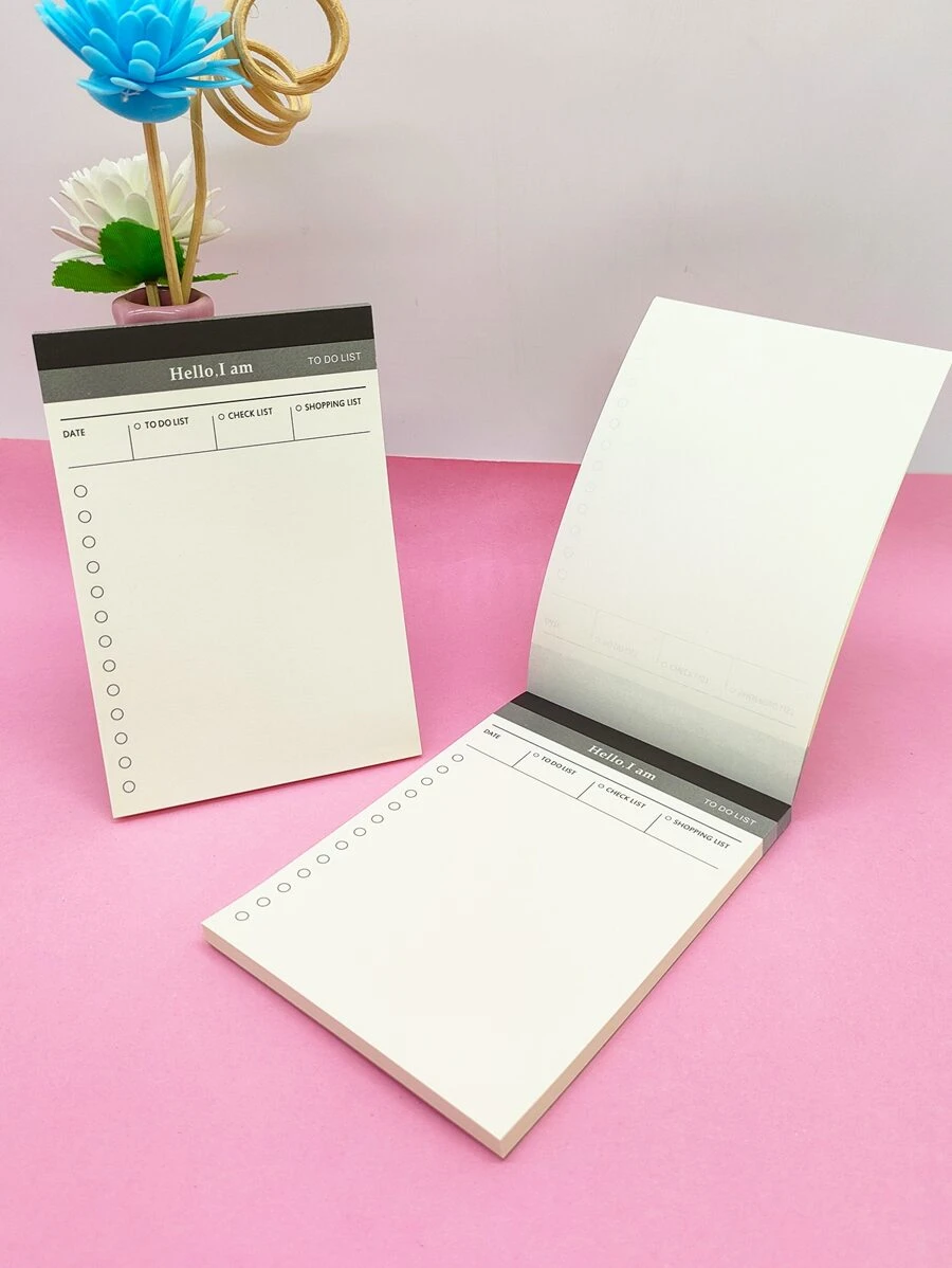 A 50-Sheet Simple Tearable Business Daily Weekly Planner Notebook ...