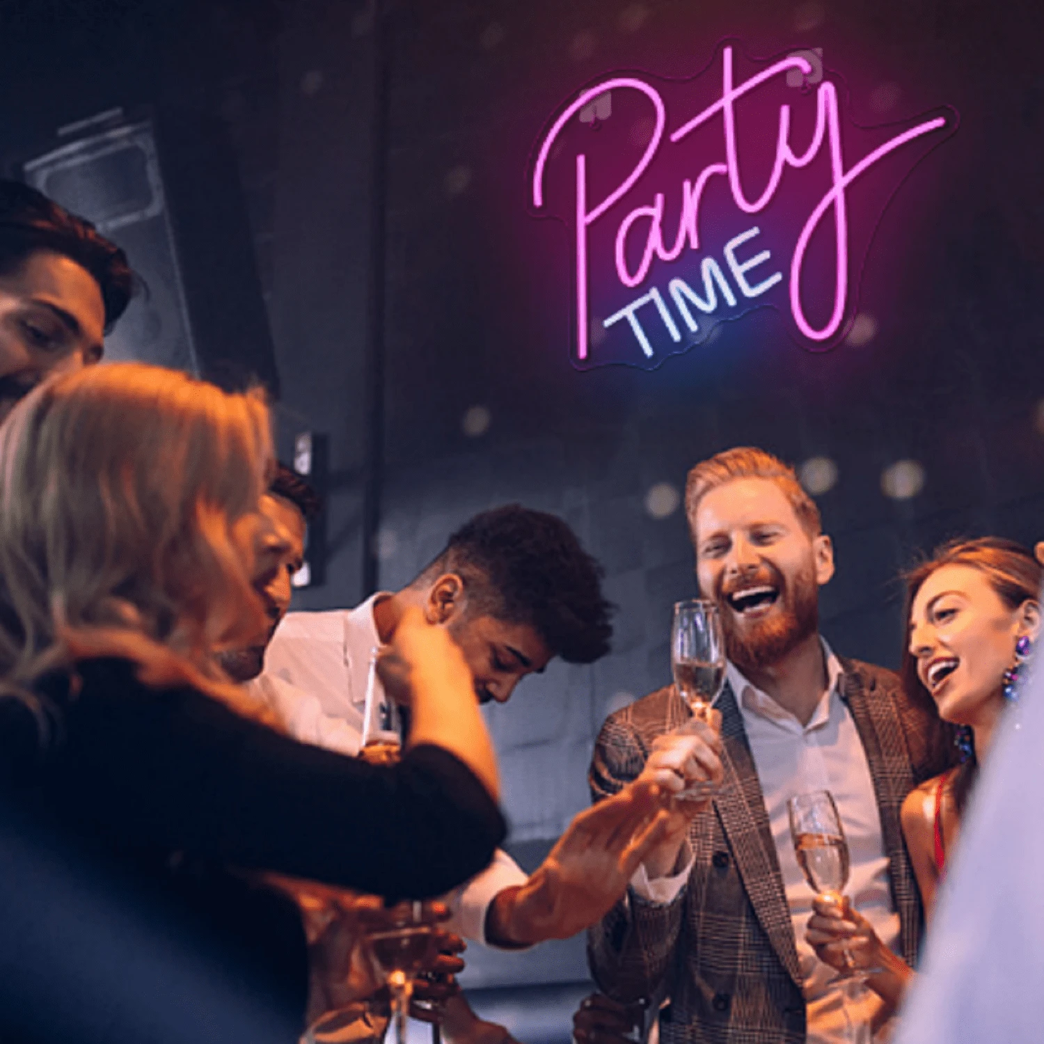 Party Time Neon Light Sign Led For Birthday, Wedding, Club Indoor ...