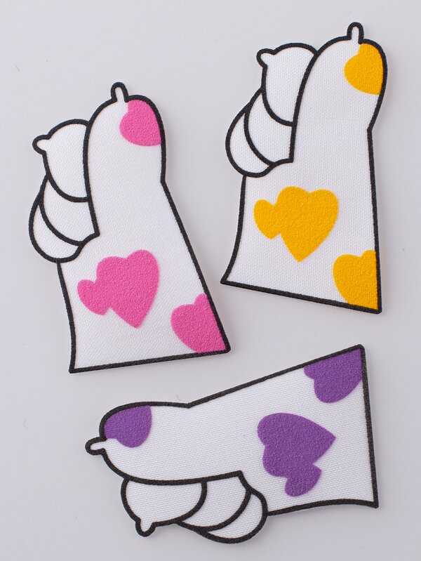 3pcs/set Cartoon Claw Shaped Diy Iron-on Patches | SHEIN USA