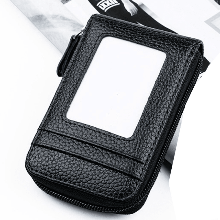 Zipper Credit Card Holder, RFID Blocking Clutch Wallet With 12 Card ...